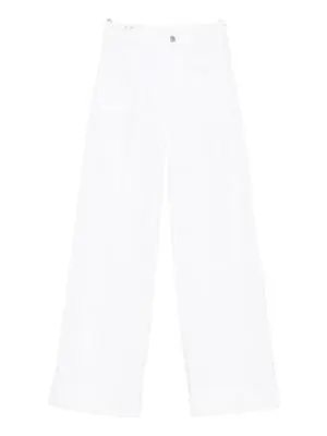 Victoria Beckham Belt Loop Straight Leg Jeans - White