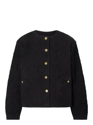 BLAZÉ MILANO Quilted Suede Jacket - Black