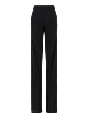 Rick Owens Bias Ribbed Palazzo Pants - Black