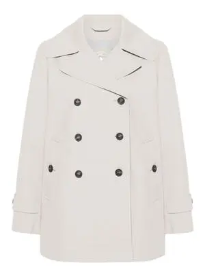 SAVE THE DUCK Double-breasted Trench Coat - White