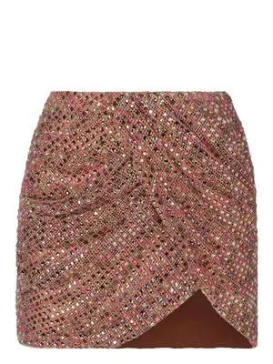 SELF-PORTRAIT Embellished Draped Mini Skirt - Multi