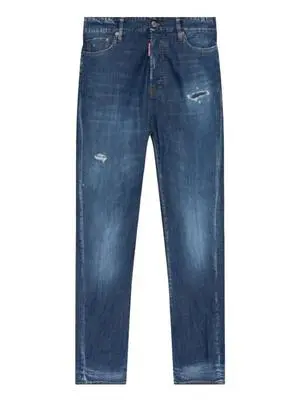 Dsquared2 Loose Twill Distressed Jeans - Blue