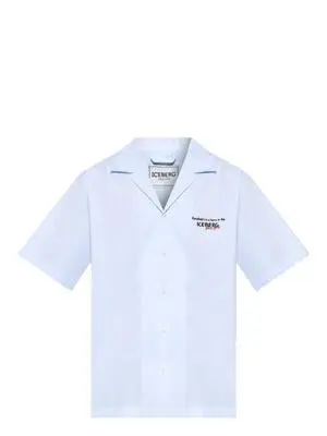 Iceberg Peanuts Bowling Shirt - Light Blue