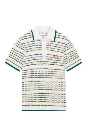 Casablanca Textured Pattern Polo Shirt - Color