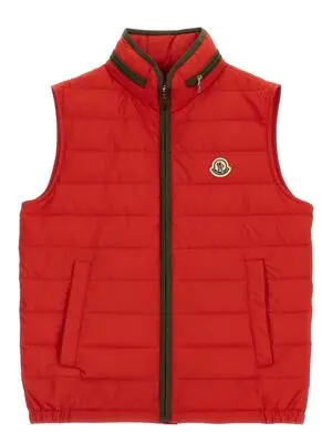Moncler Ayten Hooded Down Gilet - Red