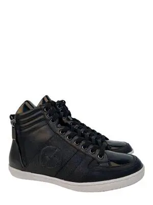 Giorgio Armani Lace-up High-top Sneakers - Black