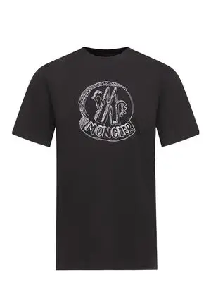 Moncler Logo Patch Crewneck T-shirt - Black
