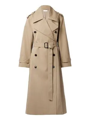 Co Belted Double-breasted Cotton-blend Twill Trench Coat - Camel