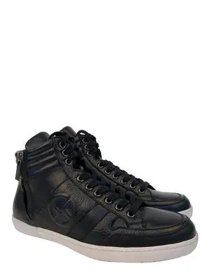 Giorgio Armani High Top Lace-up Sneakers - Black