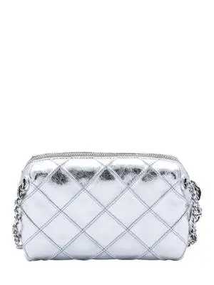 Tory Burch Quilted Chain-linked Shoulder Bag - Silver