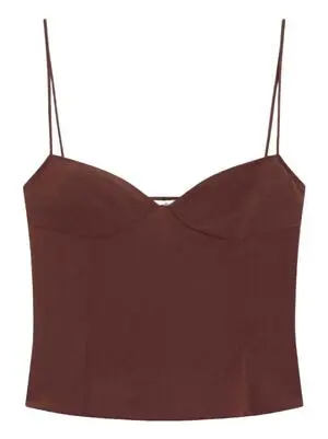 ST. AGNI Sweetheart Neckline Strapless Top - Red