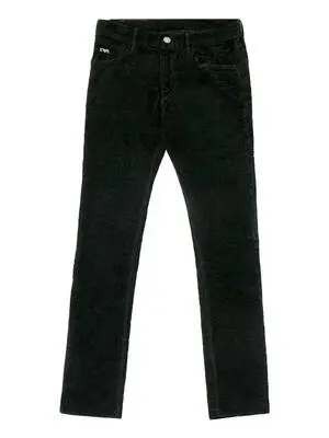 Emporio Armani Logo Corduroy Jeans - Black