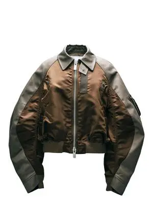 Sacai Twill Collared Zip-up Blouson - Black