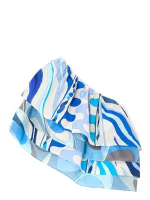 Emilio Pucci Asymmetrical Printed Top - Blue