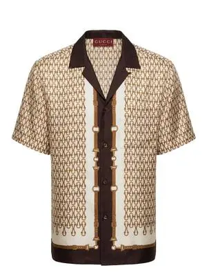 GUCCI Gucci Pattern-Printed Short-Sleeved Shirt