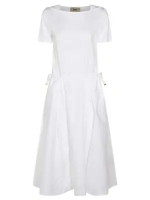 Herno Herno T-Shirt Midi Dress With Fitted Waist And Flared Hem No