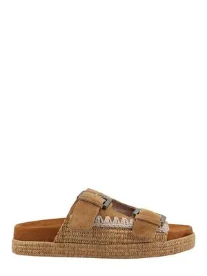 Mou Brandy Buckled Platform Sandals - Brown