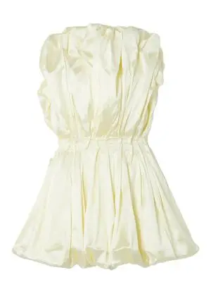 Tove Raynara Gathered Strapless Satin Top - Ivory