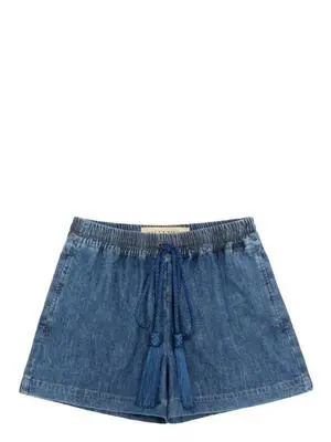 Valentino Garavani Drawstring Denim Shorts - Blue