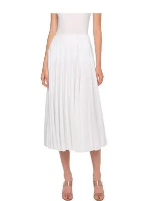 Norma Kamali Flared Midi Skirt - Snow-white