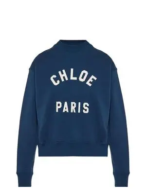 Chloé Chloé Logo Sweatshirt Blue