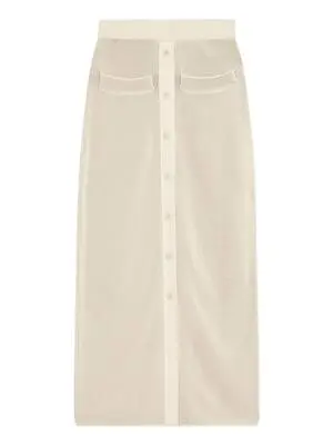 JOSEPH Button Knit Skirt - Nude