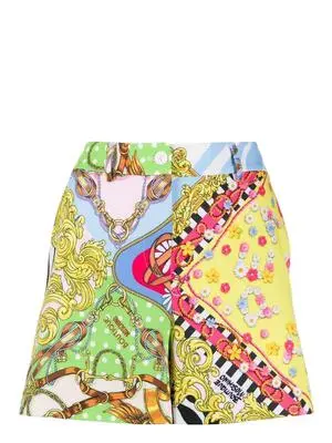 MOSCHINO Moschino Printed High-Waisted Shorts
