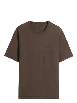 LEMAIRE Lemaire Chest Pocket Crewneck T-Shirt Brown