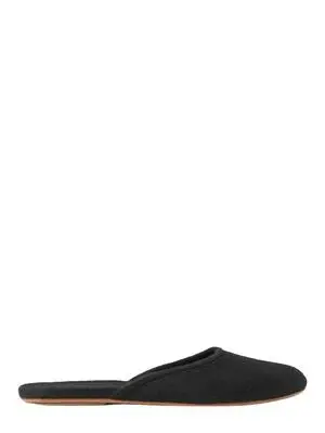 THE ROW Sleeper Cashmere Slippers - Black