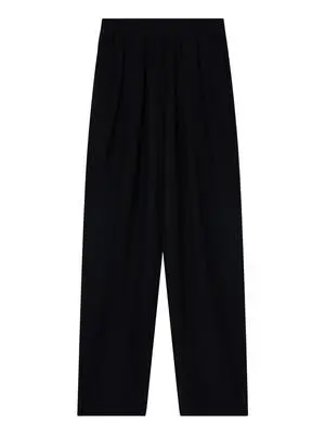 Emporio Armani Loose Fit High Waist Trousers - Black