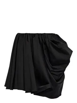 GANNI Draped Asymmetrical Skirt - Black