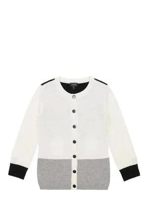EMPORIO ARMANI Armani Jeans White Single-Breasted Knitted Cardigan