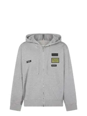 MAISON MARGIELA Zip Hoodie With Patches - Grey