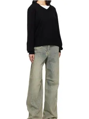ENTIRE STUDIOS V-neck Sweater - Black