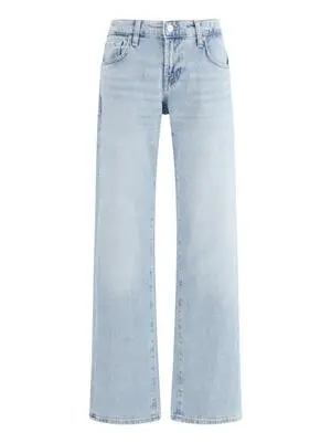 7 For All Mankind Low-rise Straight Jeans - Blue