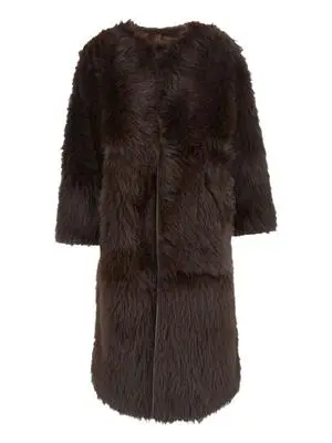 URBANCODE Reversible Faux Fur Coat - Black