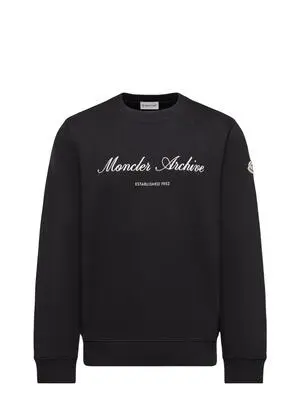 Moncler Archive Logo Crewneck Sweatshirt - Black