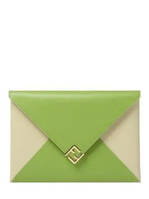 Fendi Ff Diamonds Pouch Bag - Green