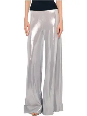 Norma Kamali Bias High-rise Flared Pants - Silver