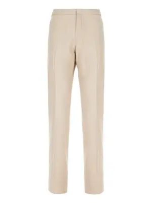 Zegna Pressed-crease Straight-leg Trousers - Beige