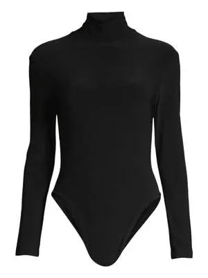 NORMA KAMALI Norma Kamali Long Sleeve Open Back Turtleneck Bodysuit