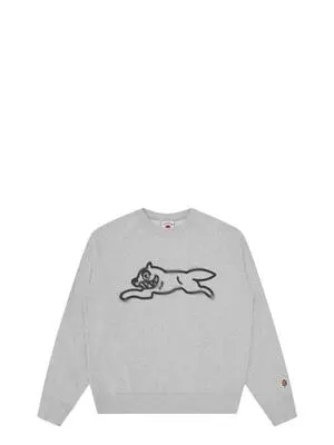 ICECREAM Running Dog Graphic Crewneck Sweatshirt - Gray