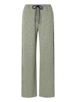 Marni Checked Jersey Wide-leg Pants - Gray