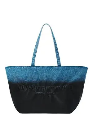 Alexander Wang Large Denim Tote Bag - Vintage Marble Blue/black