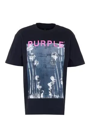 PURPLE BRAND Graphic Print T-shirt - Black