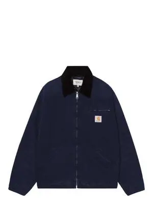 Carhartt Work In Progress Detroit Zip Jacket With Corduroy Collar - Black