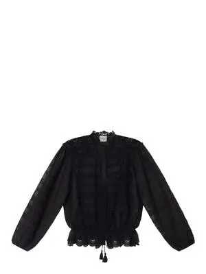 Isabel Marant Étoile Polly Floral Lace Blouse - Black