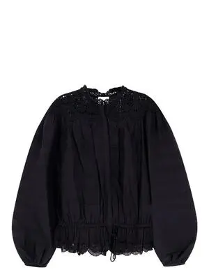 Isabel Marant Étoile Isabel Marant Etoile Cropped Quilted Blouse Black