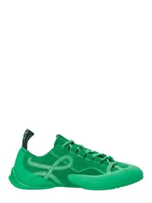 Loewe Grip Sneakers In Calfskin Suede - Jungle Green