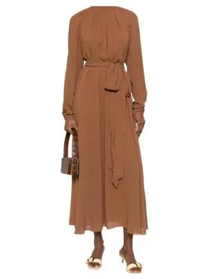 JOSEPH Joseph Pinky Tie-Waist Midi Dress